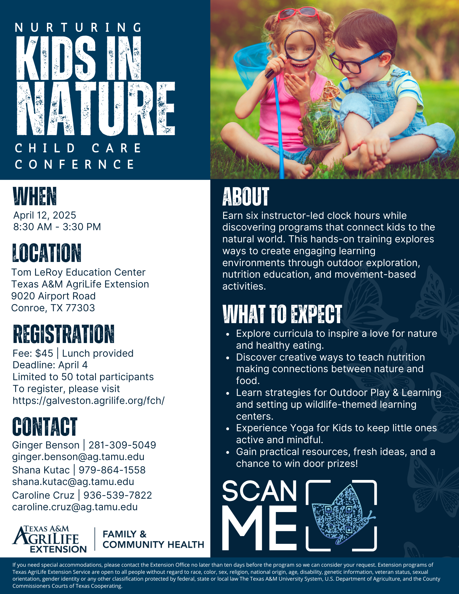 2025 Spring Child Care Conference - Nurturing Kids In Nature - Galveston