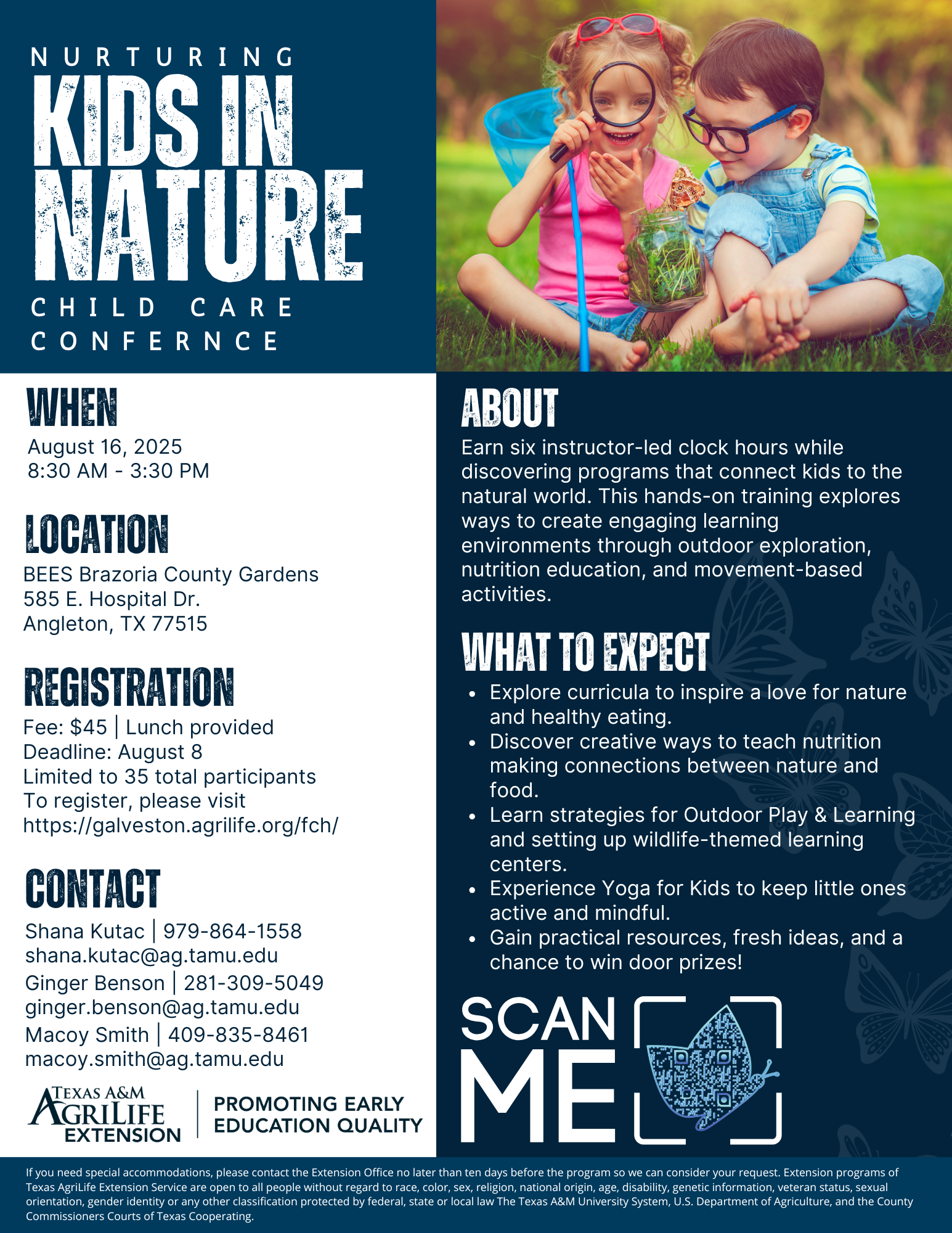 2025 Fall Child Care Conference - Nurturing Kids In Nature - Galveston